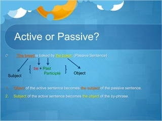 passive voice for all tenses .ppt.pptx | Desserts and Baking | Food & Drink