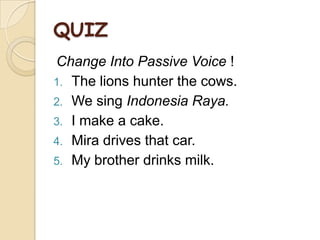 Passive voice for smp | PPTX