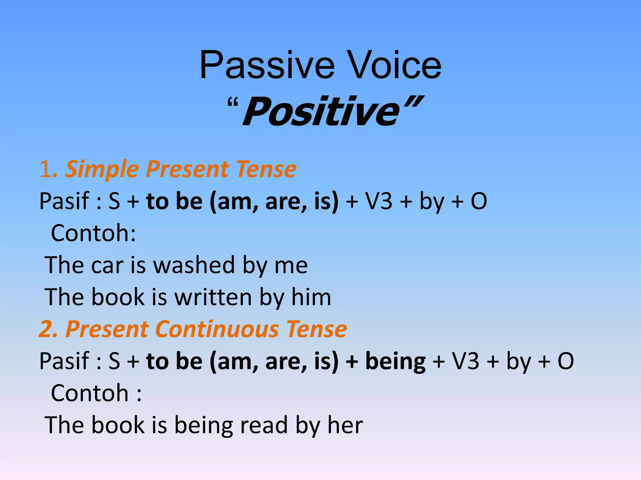 Rumus-rumus Passive voice | PPTX