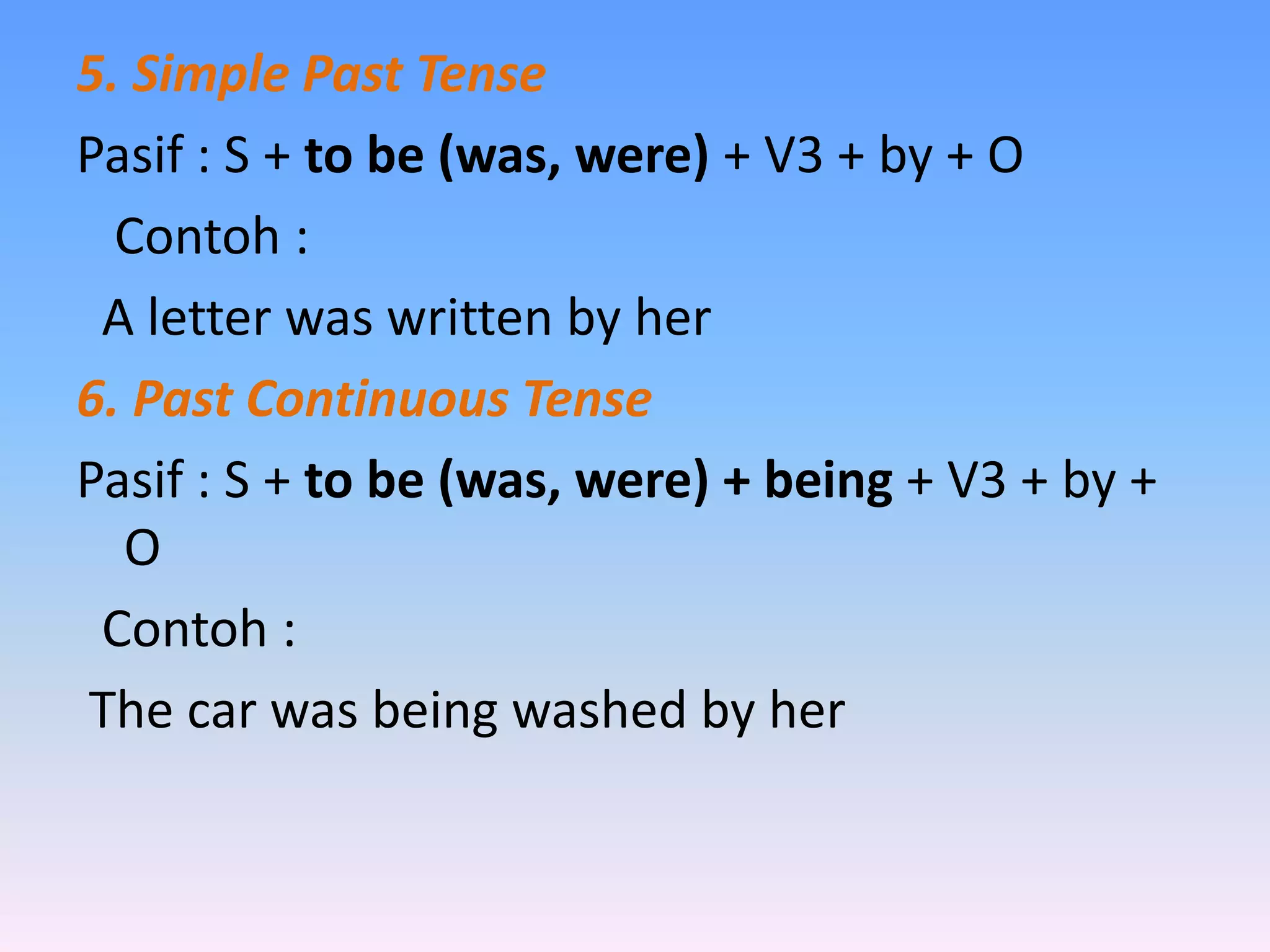 Rumus-rumus Passive voice | PPTX