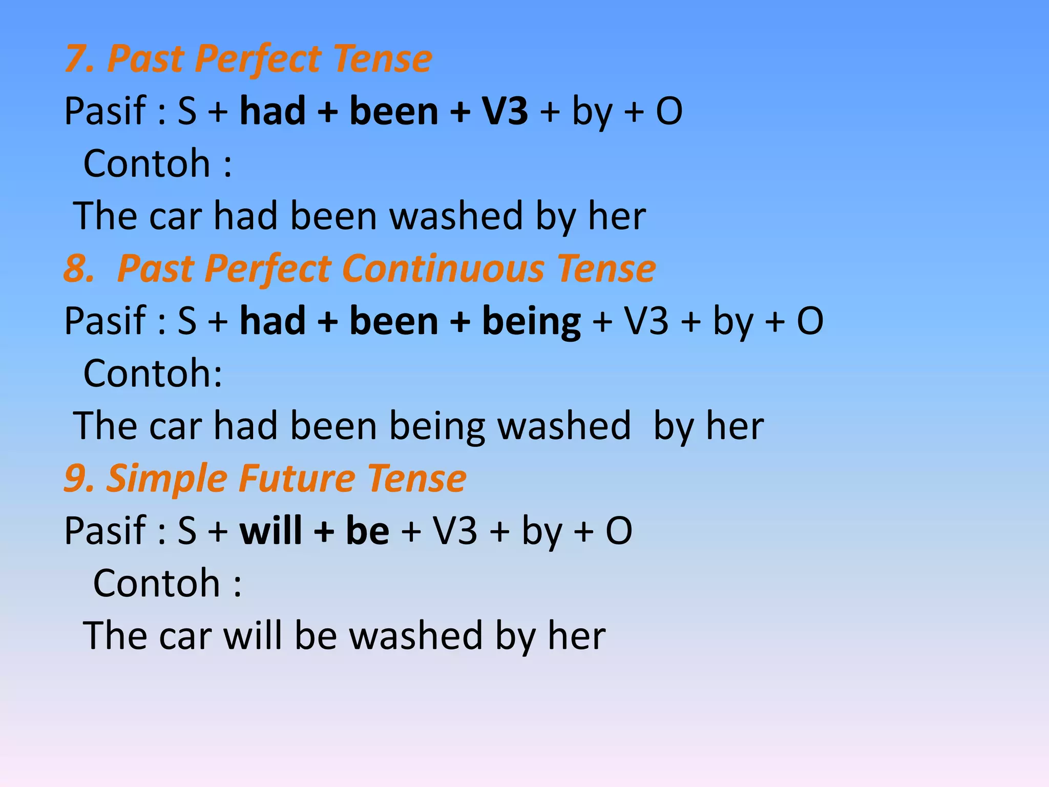 Rumus-rumus Passive voice | PPTX