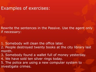 Passive voice my first ppt | PPT