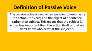 Passive voice | PPTX
