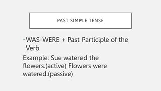 Passive voice past and present explanation and exercises | PPTX