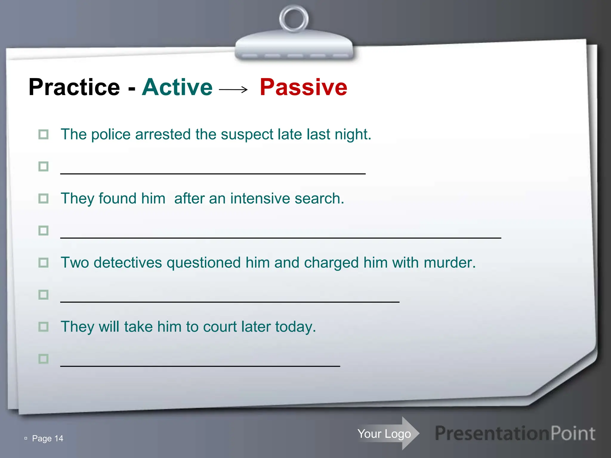 Passive Voice PowerPoint; Inlingua DC, Level 4, Grammar 12B.pptx