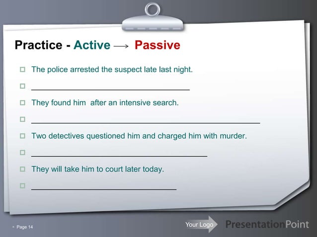 Passive Voice PowerPoint; Inlingua DC, Level 4, Grammar 12B.pptx