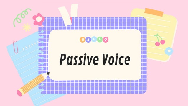 Passive voice ppt.pptx | Programming Languages | Computing