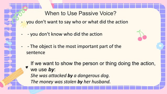 Passive voice ppt.pptx | Programming Languages | Computing