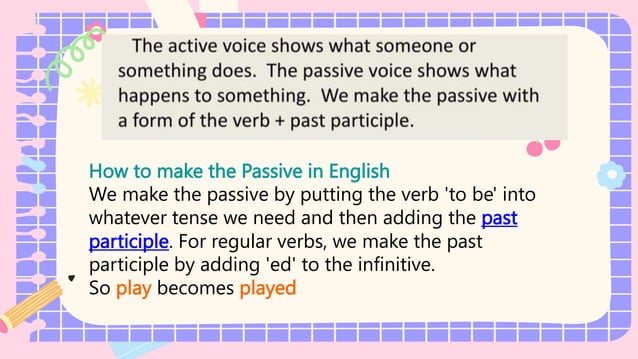Passive voice ppt.pptx | Programming Languages | Computing