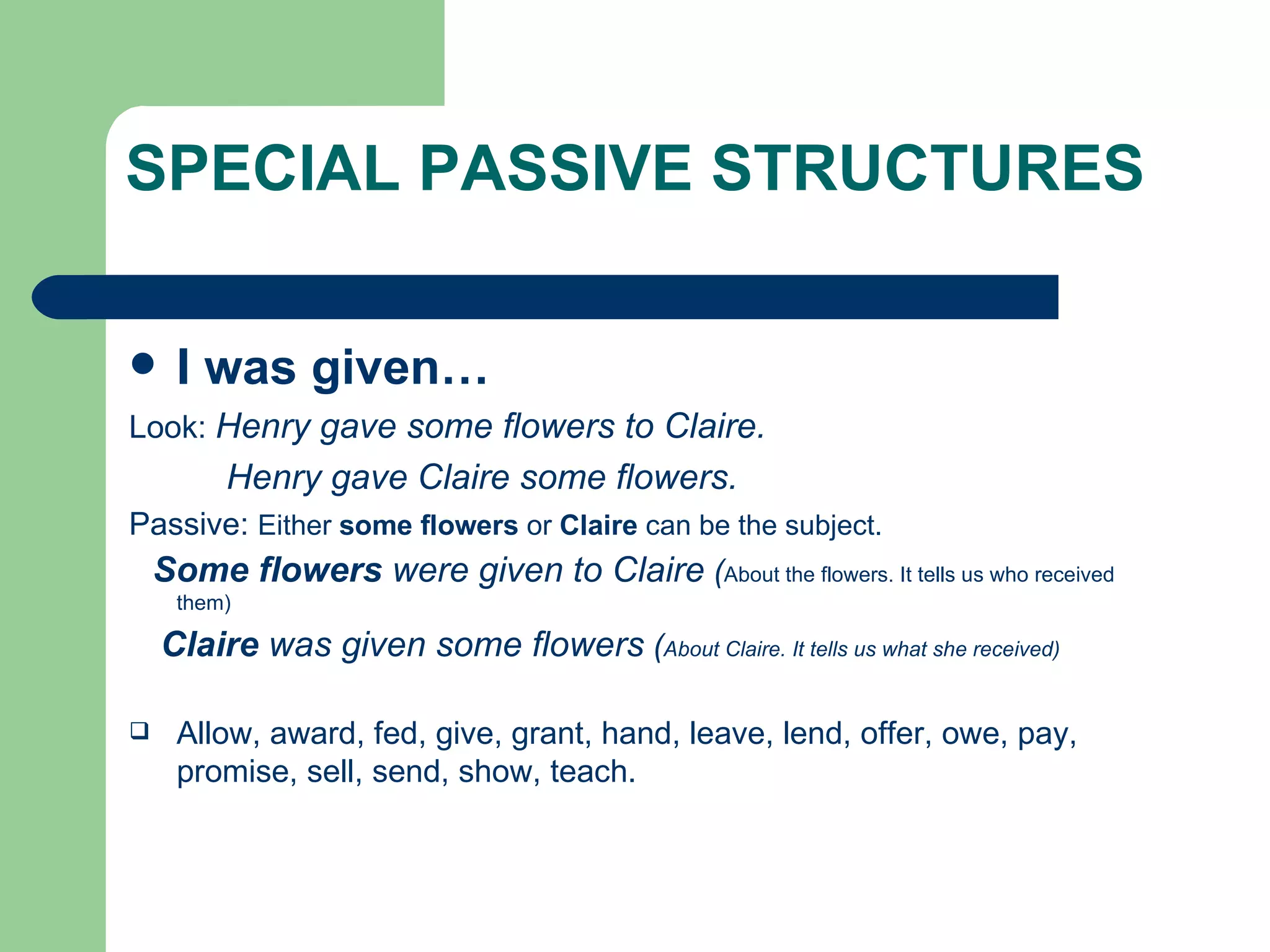 Passive voice presentación 3º | PPS