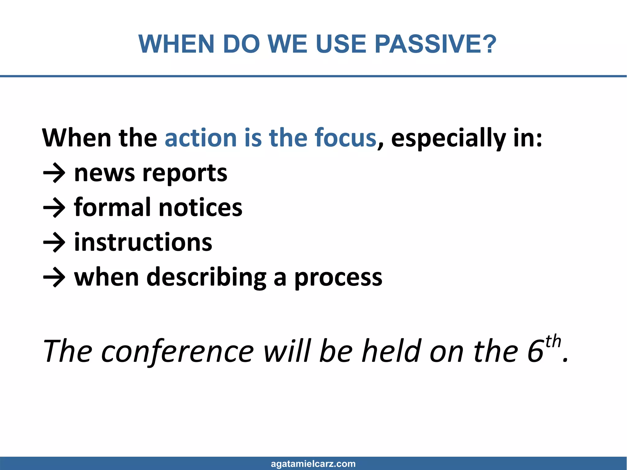 Passive voice presentation | PDF