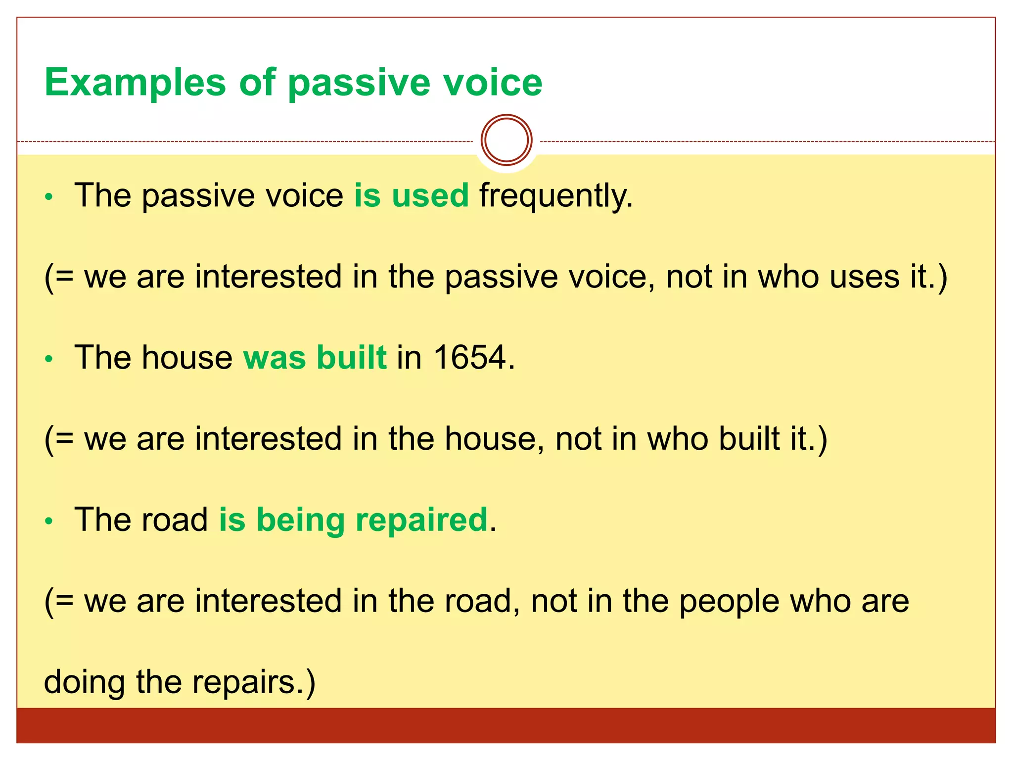 Passive voice presentation | PPT