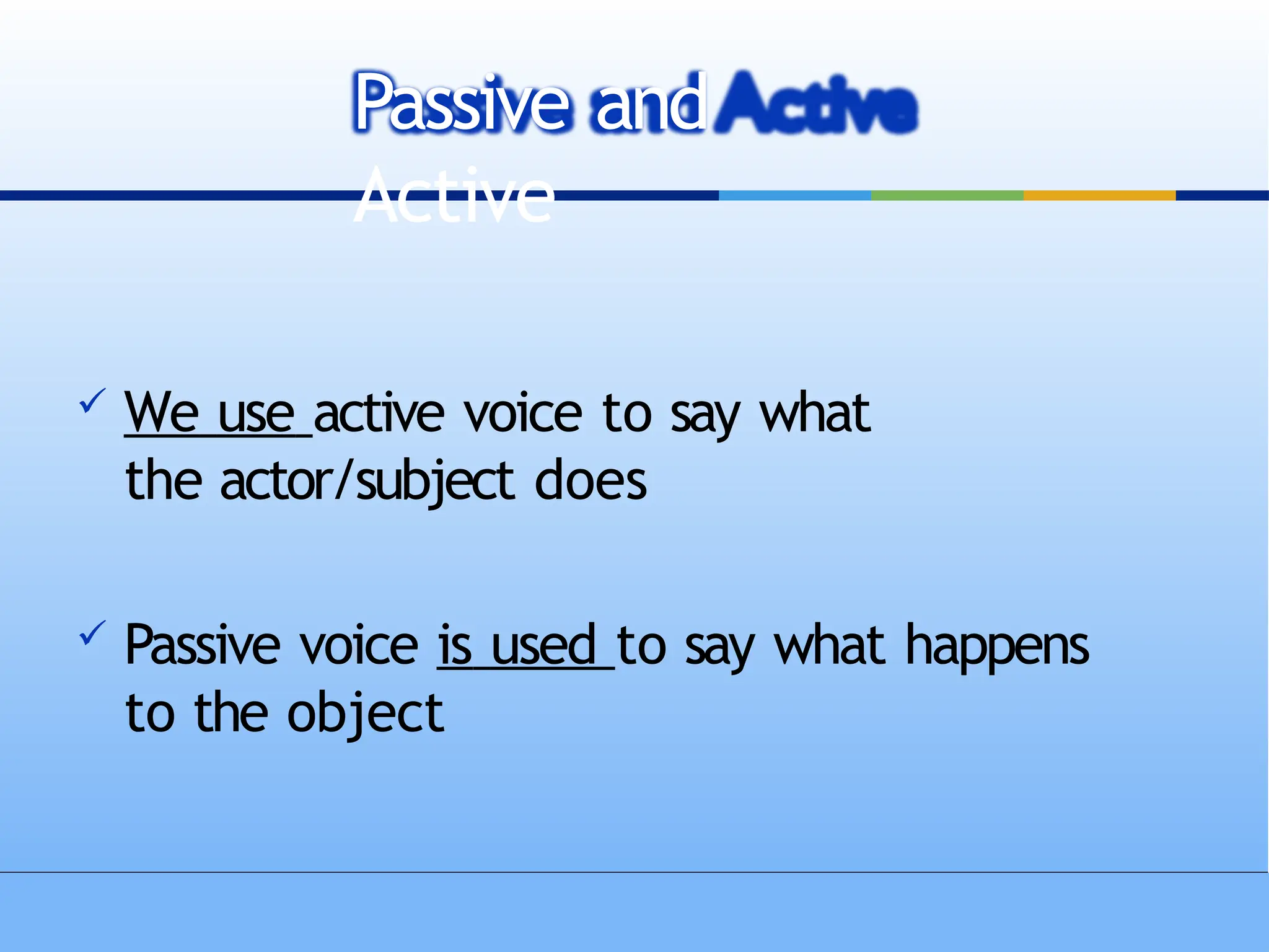 passive voice presentation english grammar | PPTX