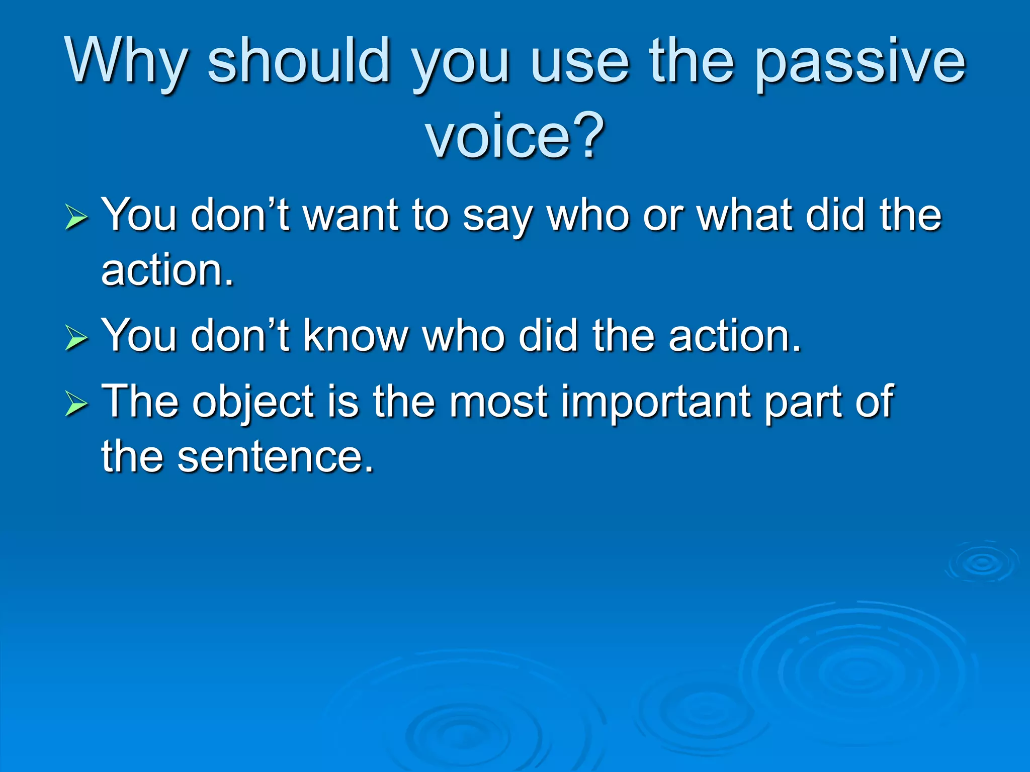 Passive voice presentation (1).ppt | Books and Literature