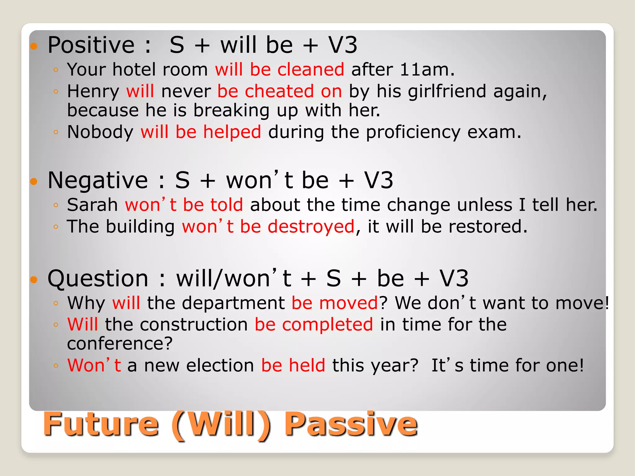 Passive voice presentation 2 | PPTX