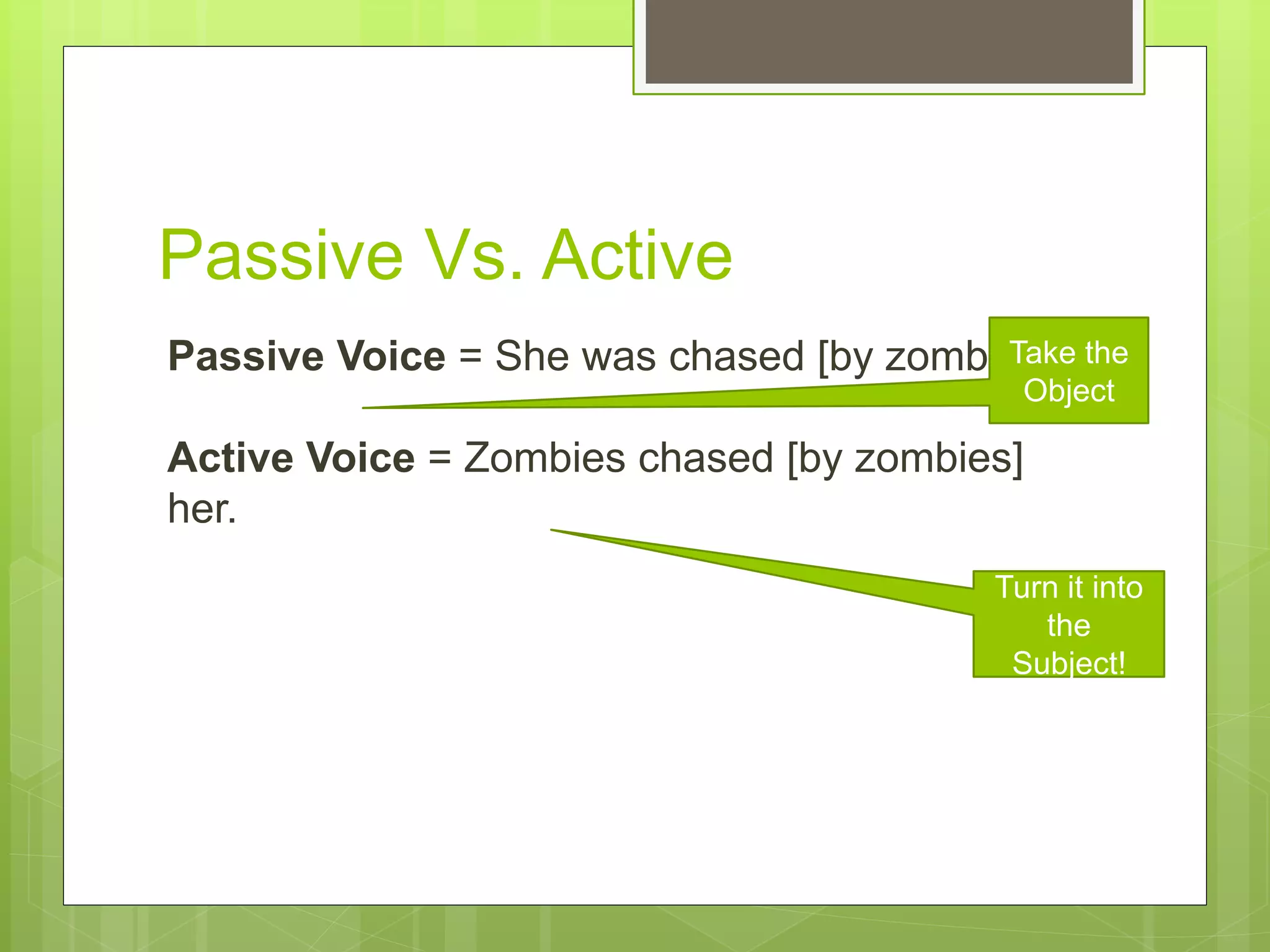Passive voice quick presentation | PPTX