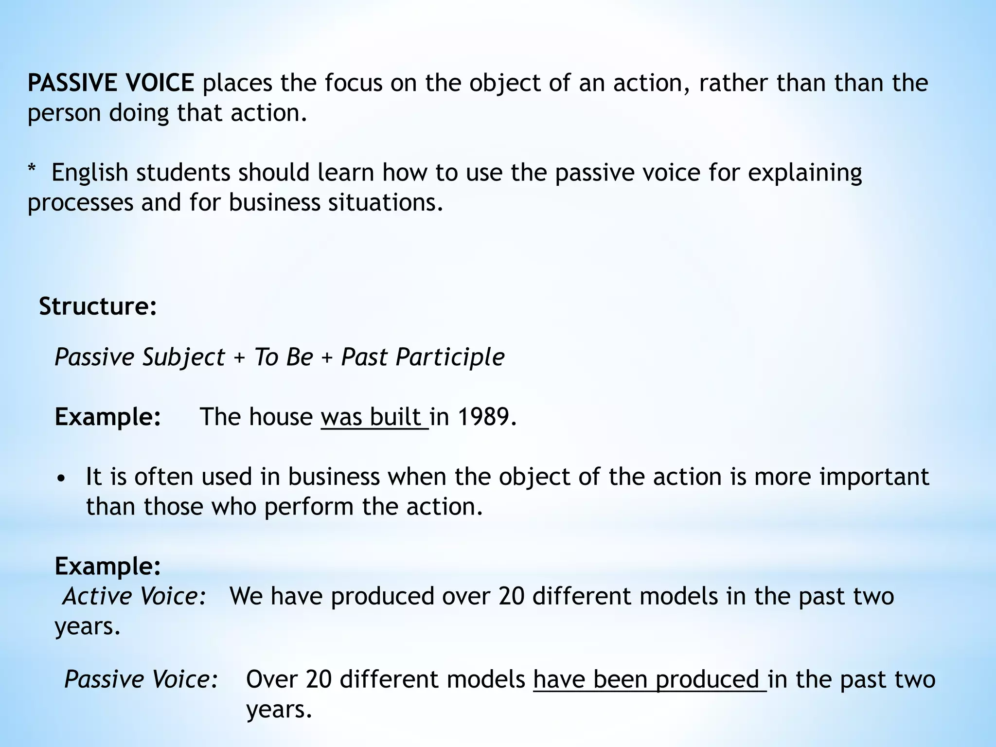 Passive voice Review | PPTX