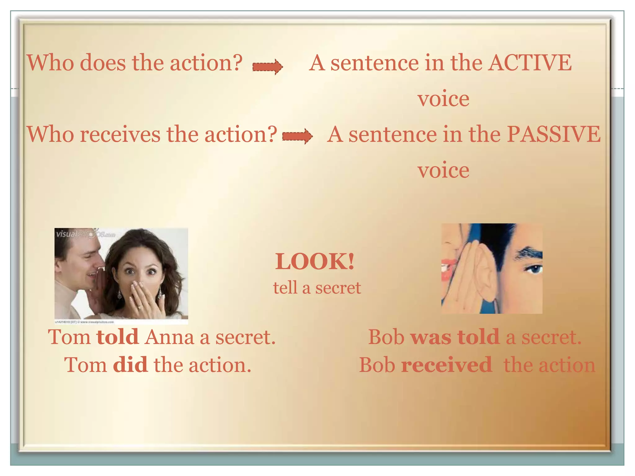 Passive voice revision. Quick revision + activities | PPTX