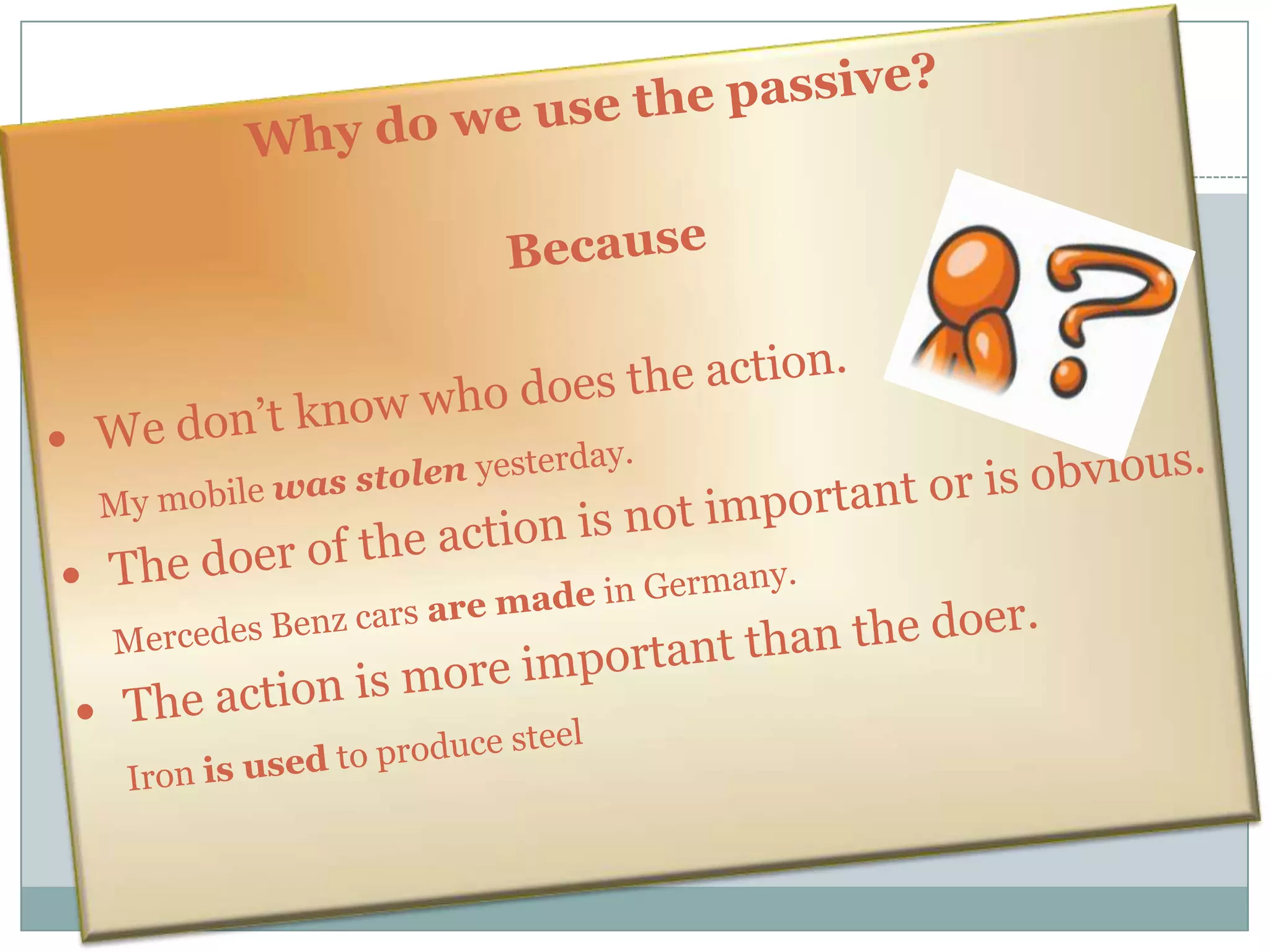 Passive voice revision. Quick revision + activities | PPTX