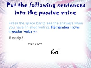 Passive voice test | PPT