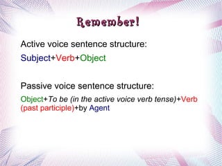 Passive voice test | ODP