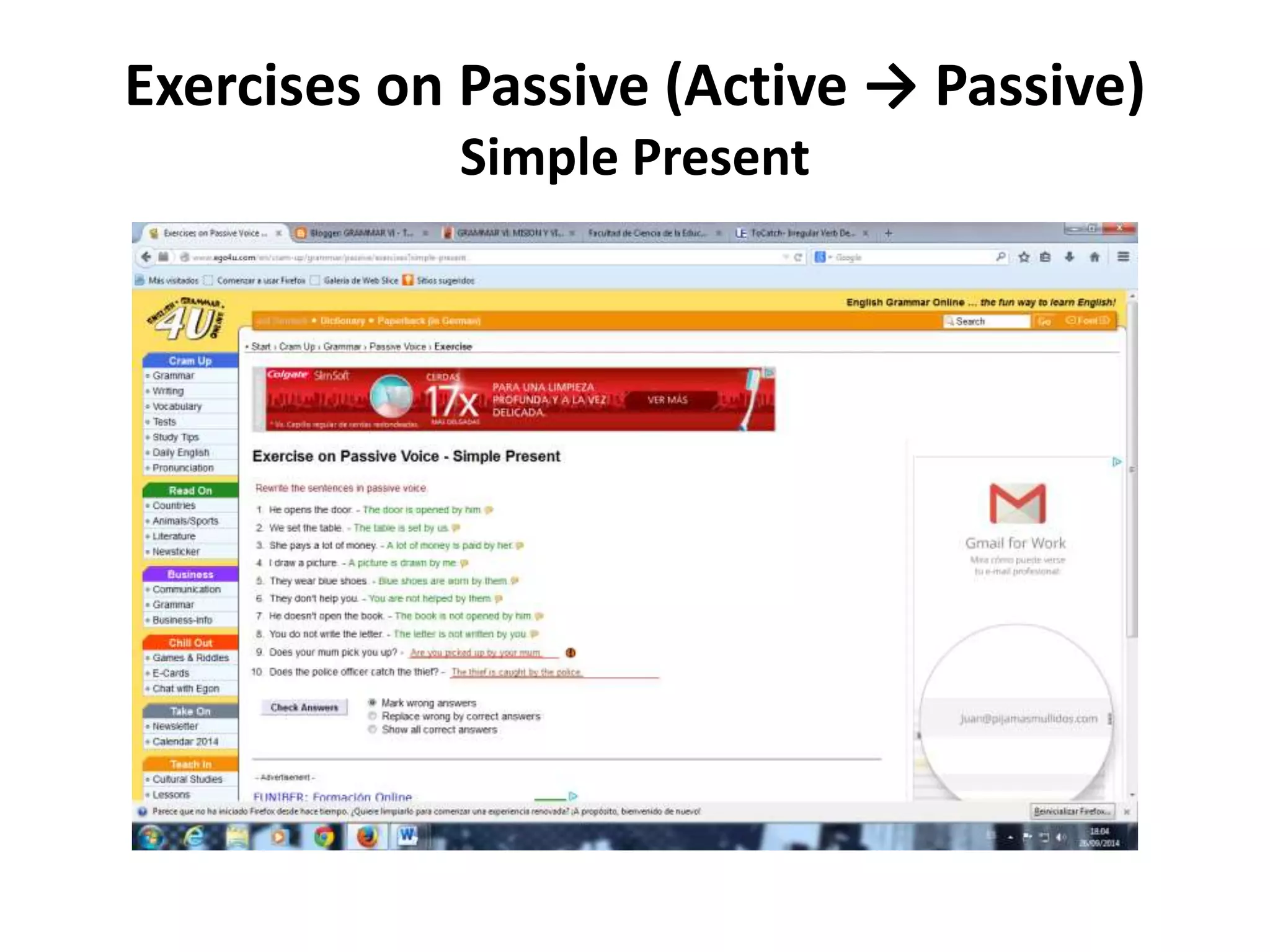 Passive voice Grammar | PPTX | Fitness and Exercise | Healthy Living