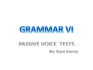 Passive voice Grammar | PPTX