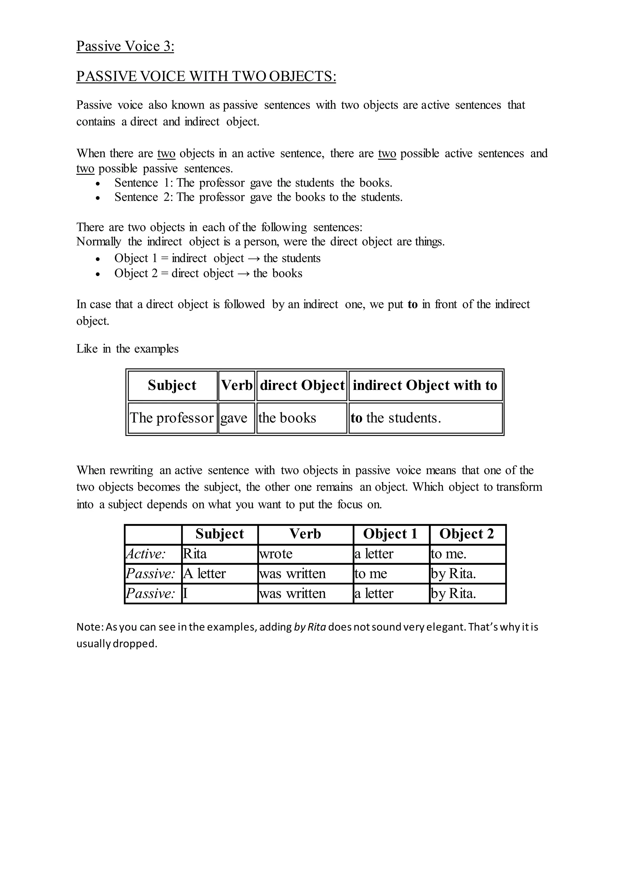 Passive voice written work | DOCX