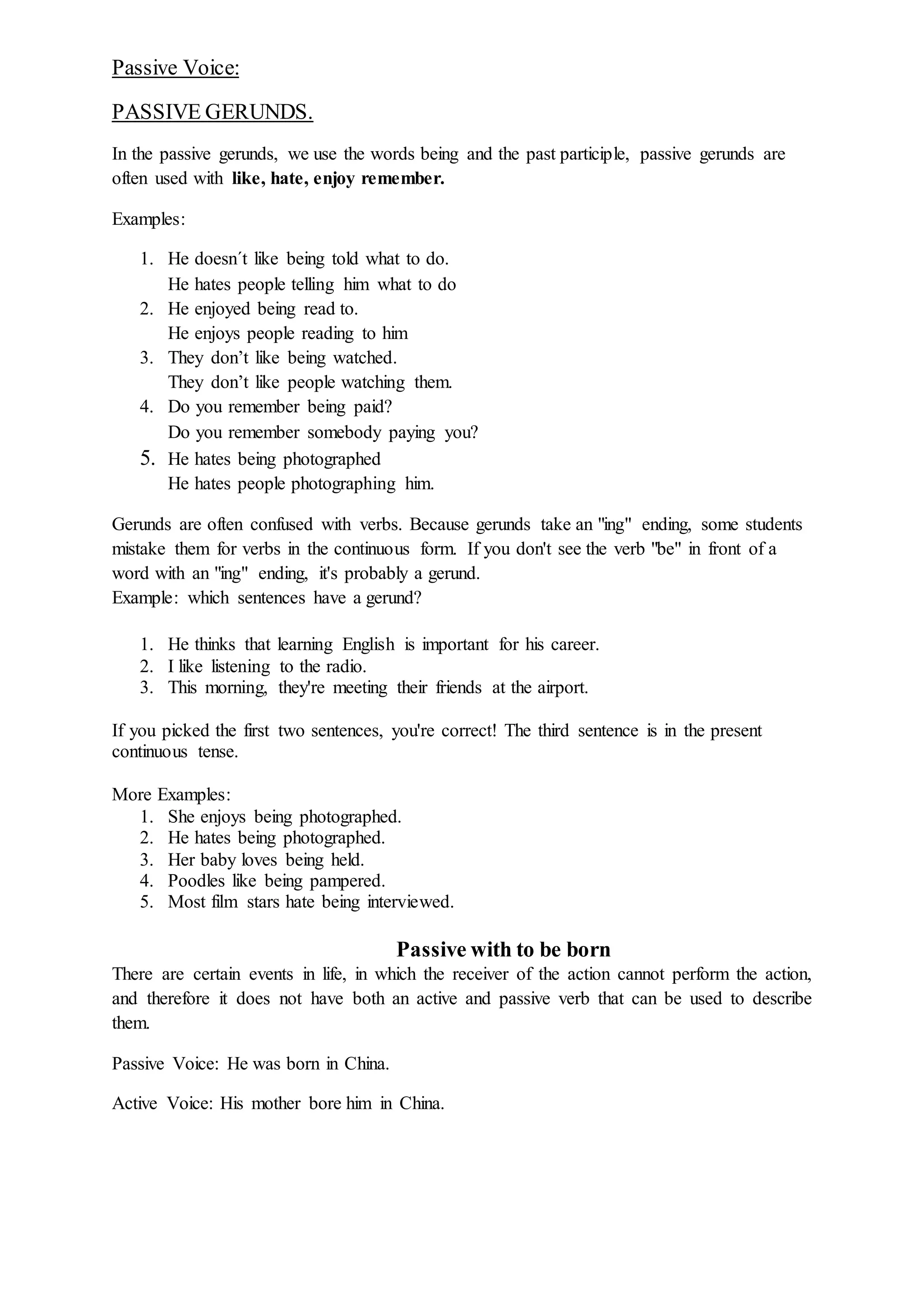 Passive voice written work | DOCX