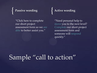 Passive vs. active voice/verbs, writing tips | PPTX | Business ...