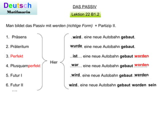 Passivsätze | PPT