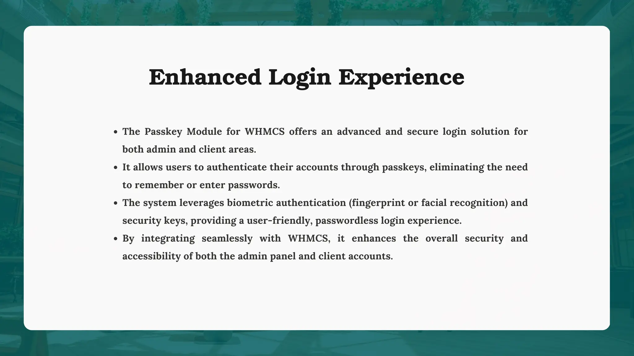 Passkey Based Authentication Module For Whmcspdf
