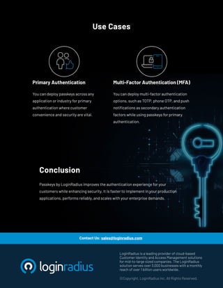 LoginRadius Introduces Passkeys: The Future Beyond Passwords | PDF