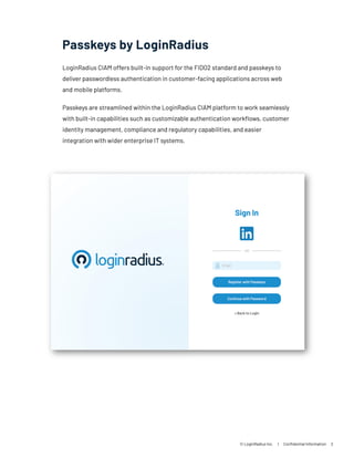 Passkeys Login Authentication by LoginRadius | PDF