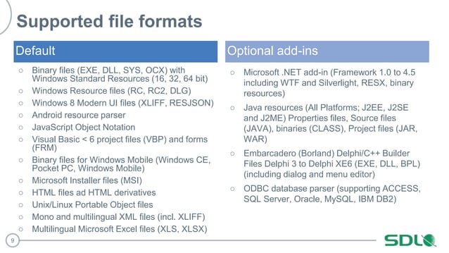 Translating software with SDL Passolo | PPTX