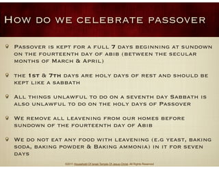 The Feast of Passover | PDF