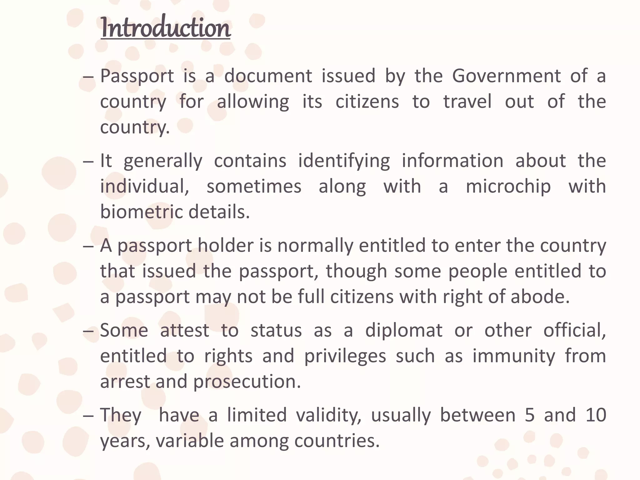 Comparative study of security features of passports of different ...