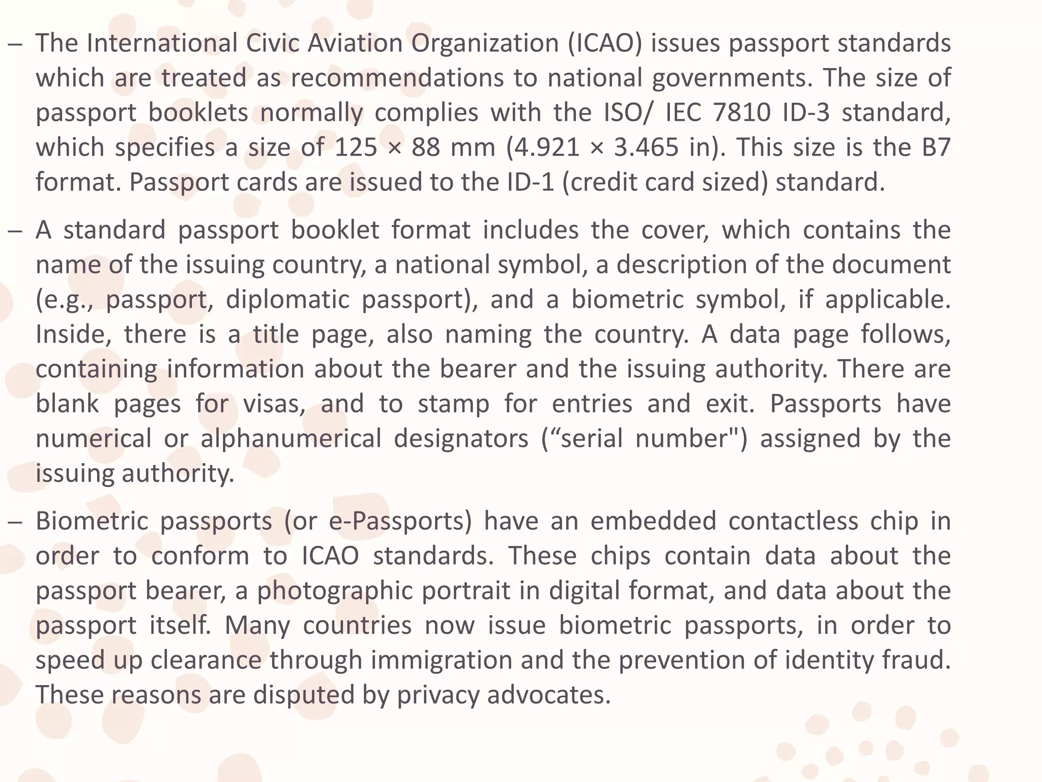 Comparative study of security features of passports of different ...