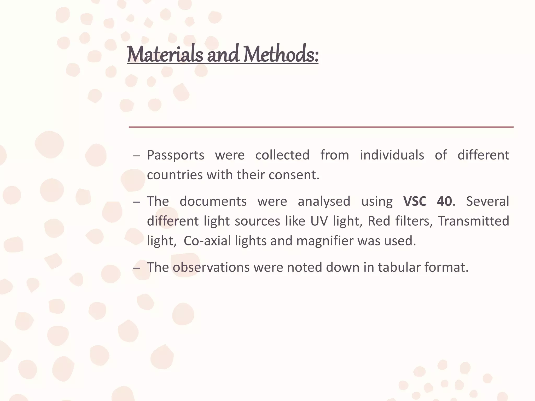 Comparative study of security features of passports of different ...