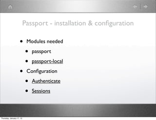 Passport Nodejs Lightening Talk | PPT