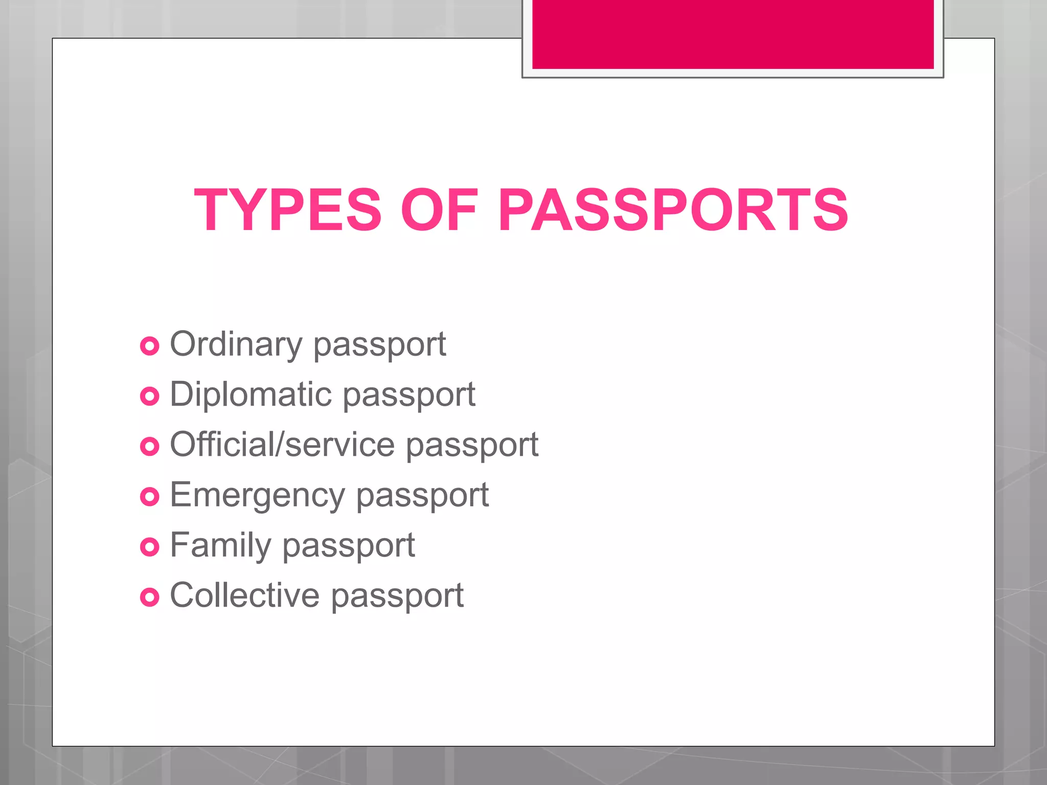 Passport & Visa | PPTX