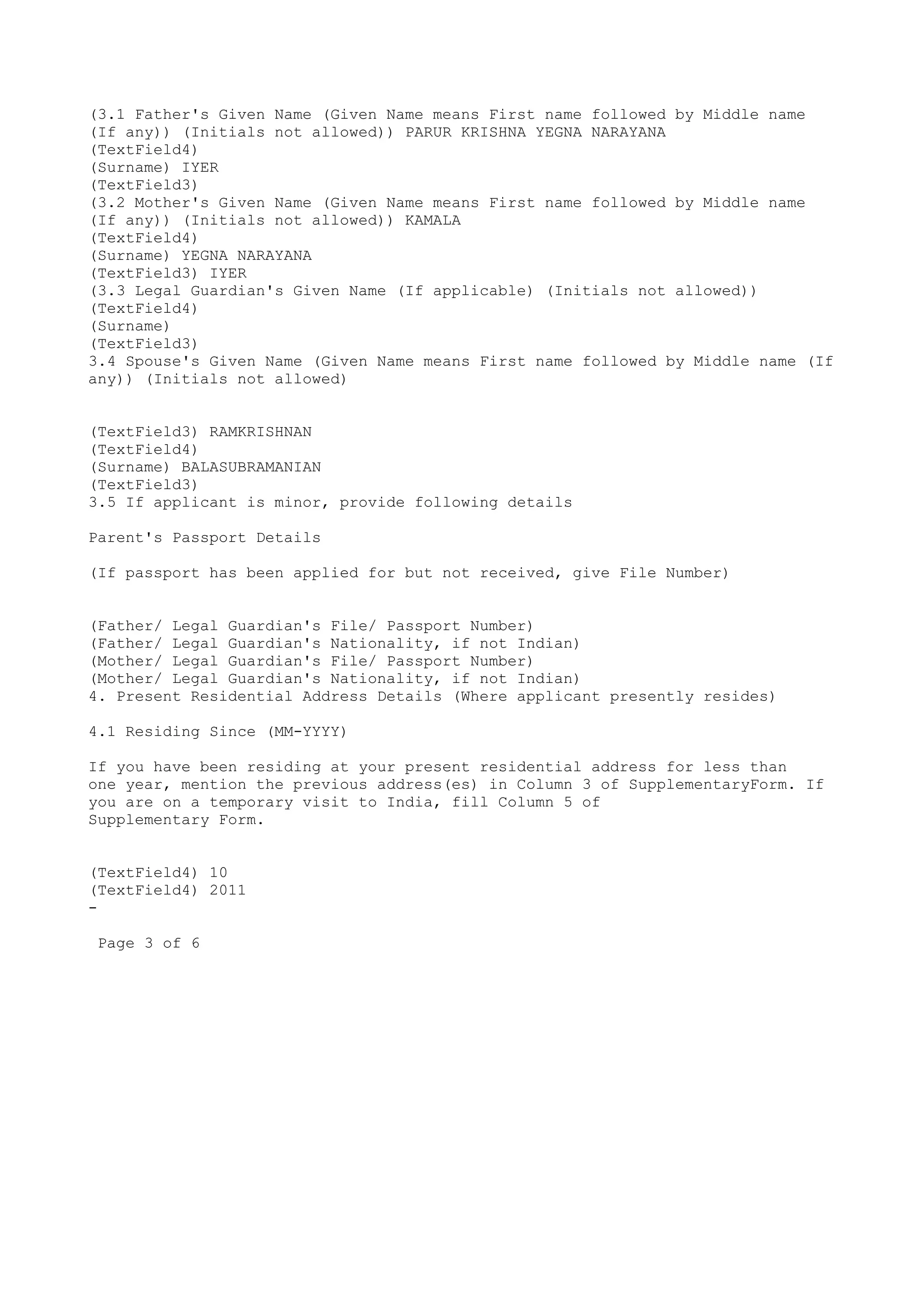 Passport app form_v1.0 brinda | TXT