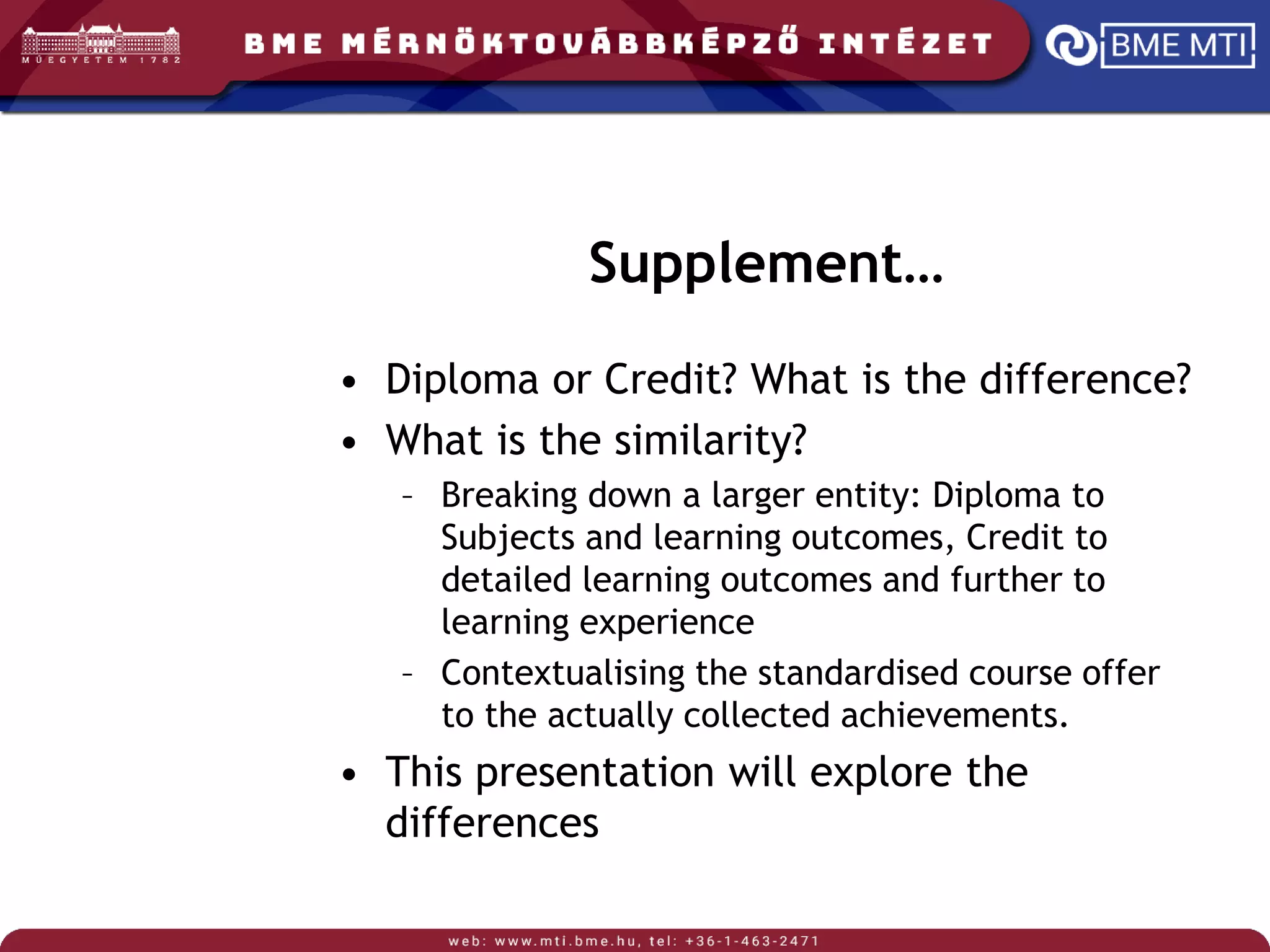 Learning Passport as Credit Supplement to be used | PPT