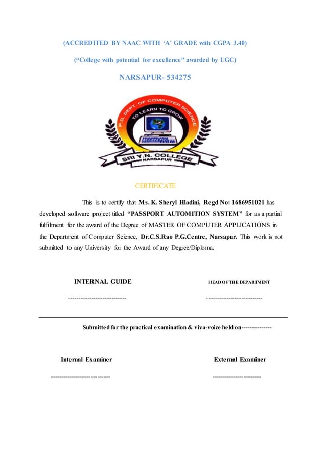 Passport automation system | DOCX | Computer Software and Applications | Computing