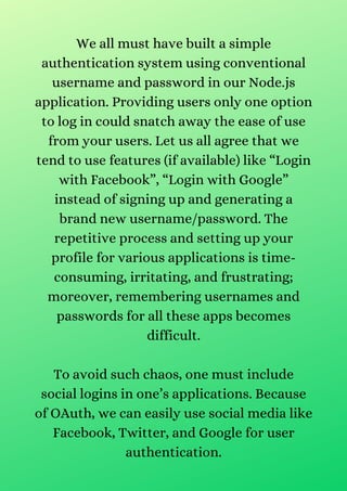 Passport js authentication in nodejs how to implement facebook login ...