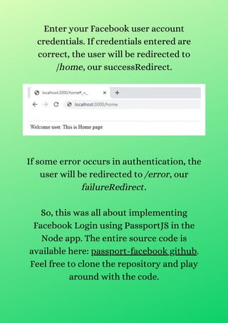 Passport js authentication in nodejs how to implement facebook login feature in node.js ...