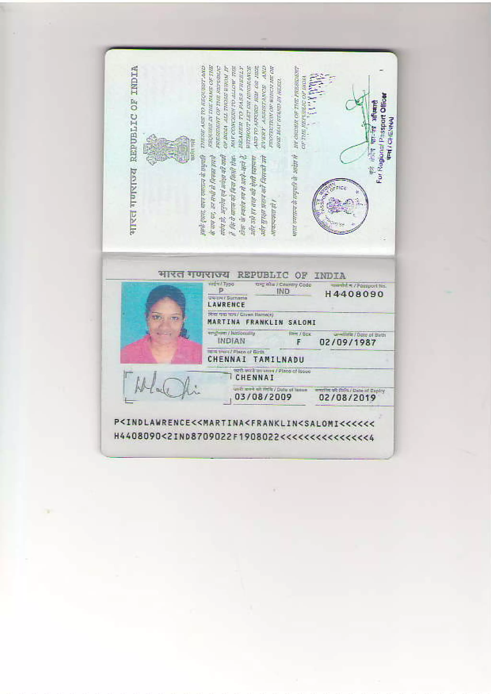 Passport Of Ms. Martina | PDF