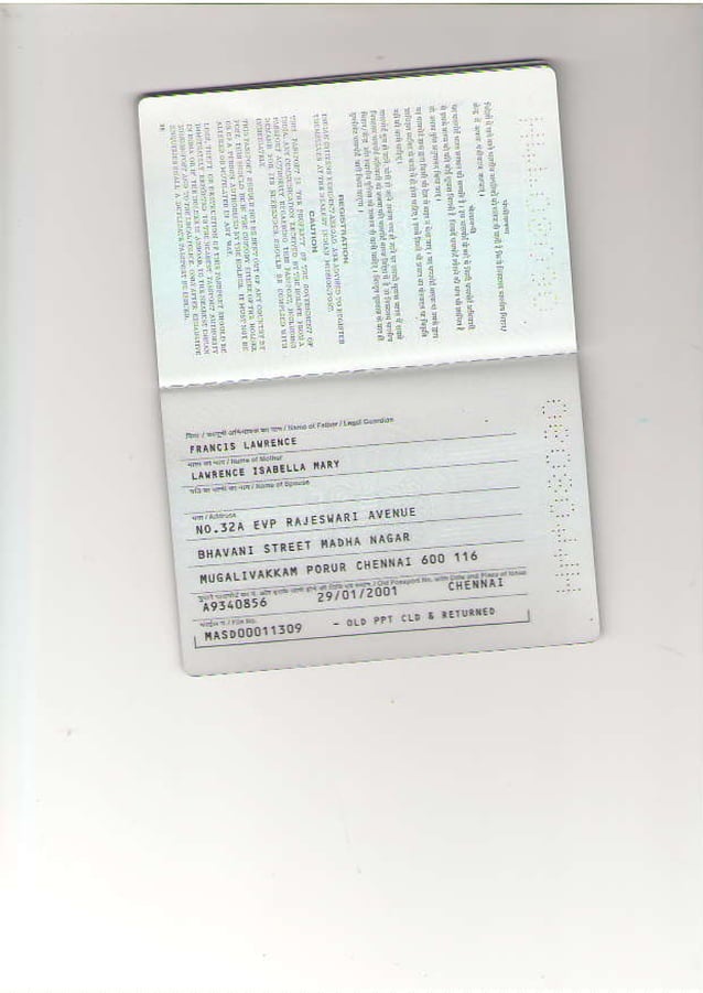 Passport Of Ms. Martina | PDF