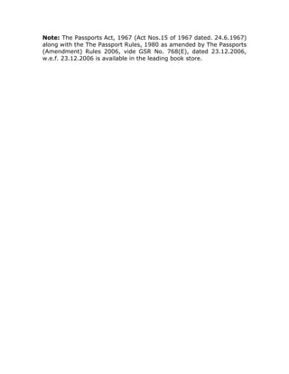 Passports act | PDF