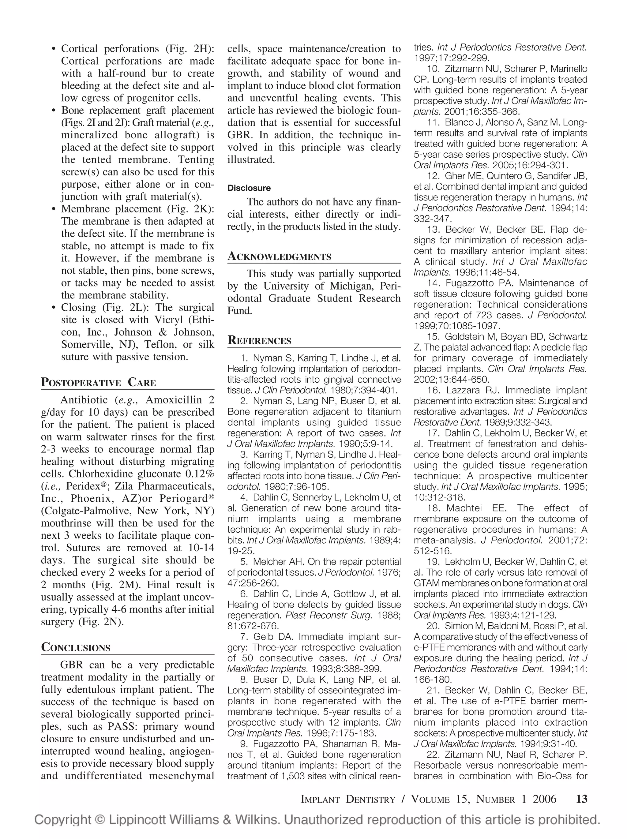 “PASS” Principles for Predictable Bone Regeneration | PDF